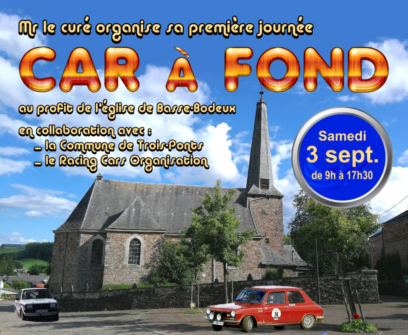 Un événement sport auto... au bénéfice de l'église de Basse-Bodeux