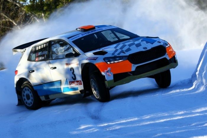 Stéphane Prévot avec Henning Solberg au Rally of Scandinavia (ERC)